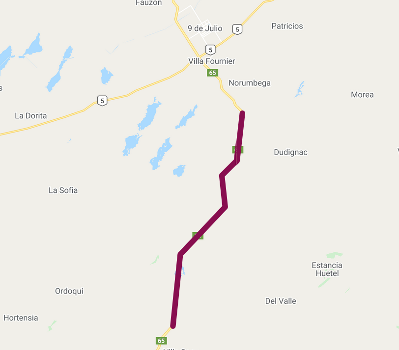 Se programa un corte de energia electrica en zona rural lindante a ruta ...